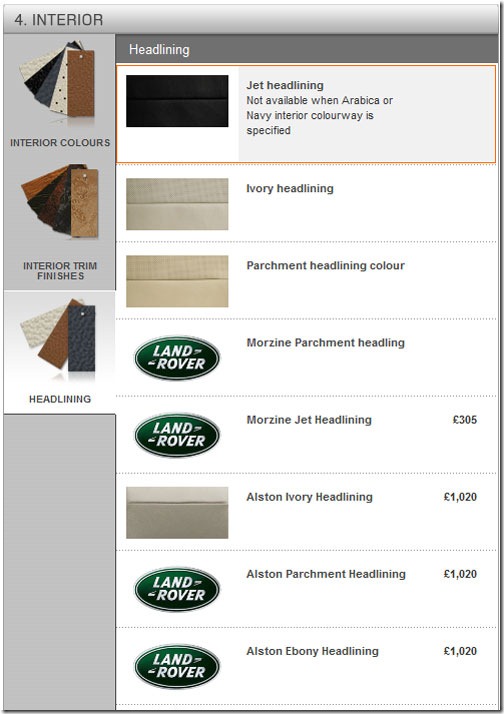 2011.5 Model Year Range Rover gets new leather headliner options # ...