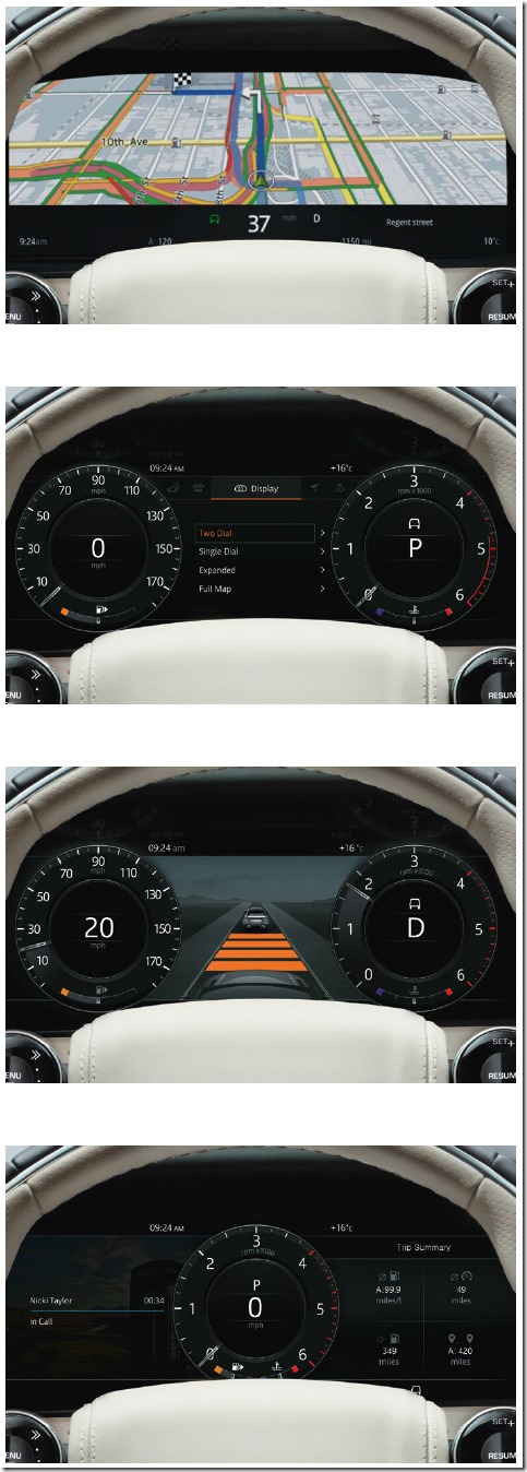 Some more new graphics for the gauge cluster on the Range Rover Velar ...