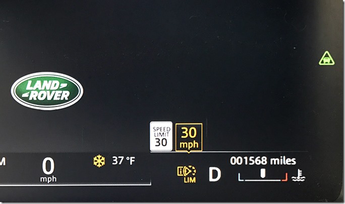 What Intelligent Speed Limiter UX looks like on a 2017 Range Rover ...